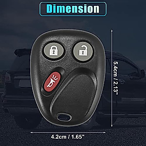 X AUTOHAUX 315MHz MYT3X6898B Replacement Keyless Entry Remote Car Key Fob for Chevy Trailblazer for GMC Envoy 2002-2007 for Isuzu Ascender 2003-2008 for Buick Rainier 2004-2007 3 Buttons