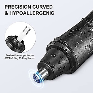 VINATO Electric Trimmer Tool Set - Body Hair Trimmer, Nose & Ear & Eyebrow Hair Trimmer, 5 Blades Double-Edged Safety Razor, Grooming Kit for Men, USB Recharge Dock, Fully Waterproof, Mens Gifts