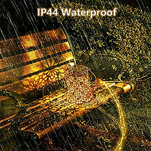 Skcoipsra Solar Watering Can with Lights, 50LEDs Solar Garden Decor with String Lights, Waterproof Decorative Hanging Outdoor Latern for Patio Yard Lawn Pathway, Christmas Decor