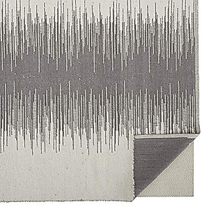 Feizy Rugs - Bashia Flatweave Wool Area Rug - Ivory/Gray - 8ft x 10ft