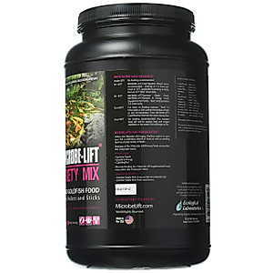 MICROBE-LIFT MLLVMMD Variety Mix Floating Fish Food Pellets and Sticks for Ponds, Water Gardens, and Fountains, for Live Goldfish and Koi, 2.25 Pounds