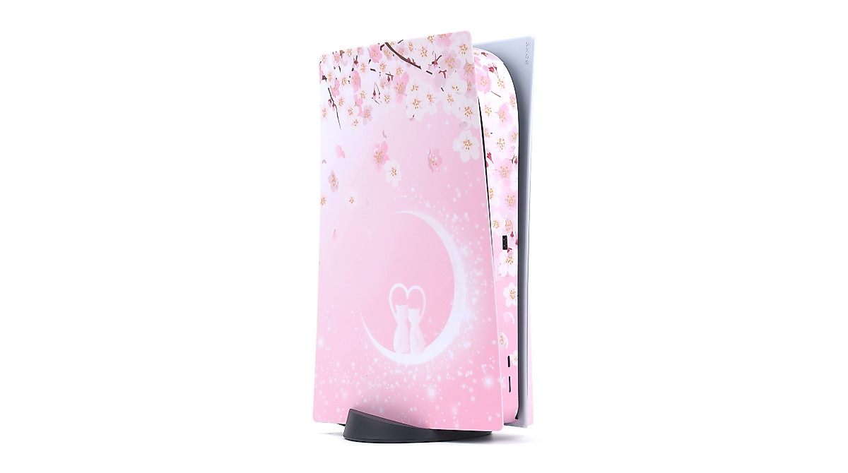 BelugaDesign Sakura Cat PS5 Skin - Cute Anime Vinyl Cover