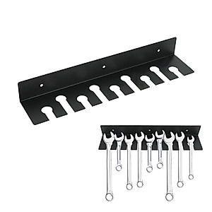 Fepinc Metal Wrench Holder, Hand Tool Organizer Wall Mount Storage Rack Organizer for Workshop, Shed, Garage (Wrench Holder)