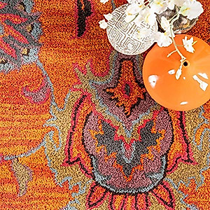 nuLOOM Montesque Hand Tufted Wool Area Rug, 8' 6" x 11' 6", Orange