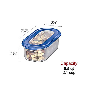 MILTON Food Storage Containers Set -STACKO- 10 PC. Set - Airtight Dry Food Storage Container with LIDS - Durable Clear Frosted Plastic BPA Free - Space Saver Modular Design - 2 Cup - 3 Pack