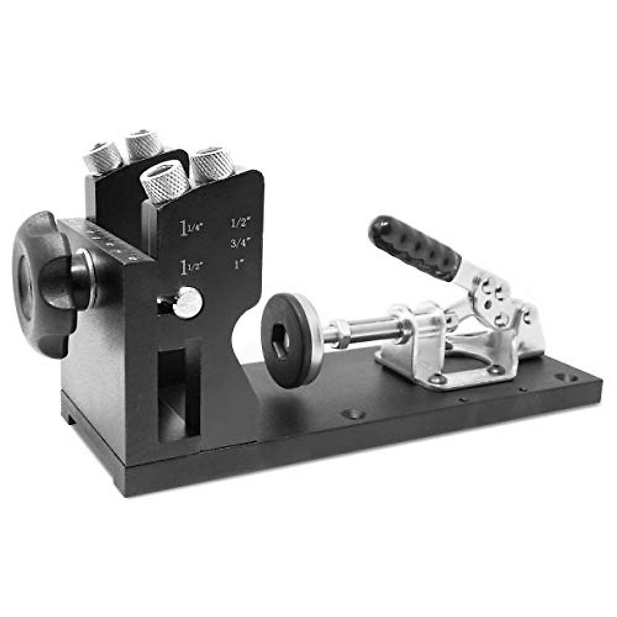 WEN Pocket Hole Jig Kit, Metal, Step Drill Bit, Self-Tapping Screws, and L-Base (WA1527)