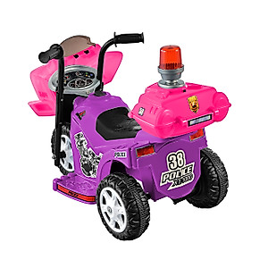 KID MOTORZ Lil Patrol Ride On Toy, 6V, Purple and Pink