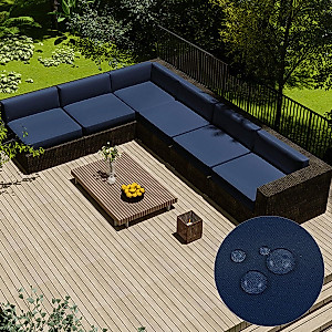 BLLMTEAR Outdoor Cushion Slipcovers for Patio Furniture 20/24in Patio Cushion Covers Replacement Waterproof with Zipper for Outdoor Furniture, Patio Sofa Couch, Covers Only(Colour13,60x55cm/24x22in)