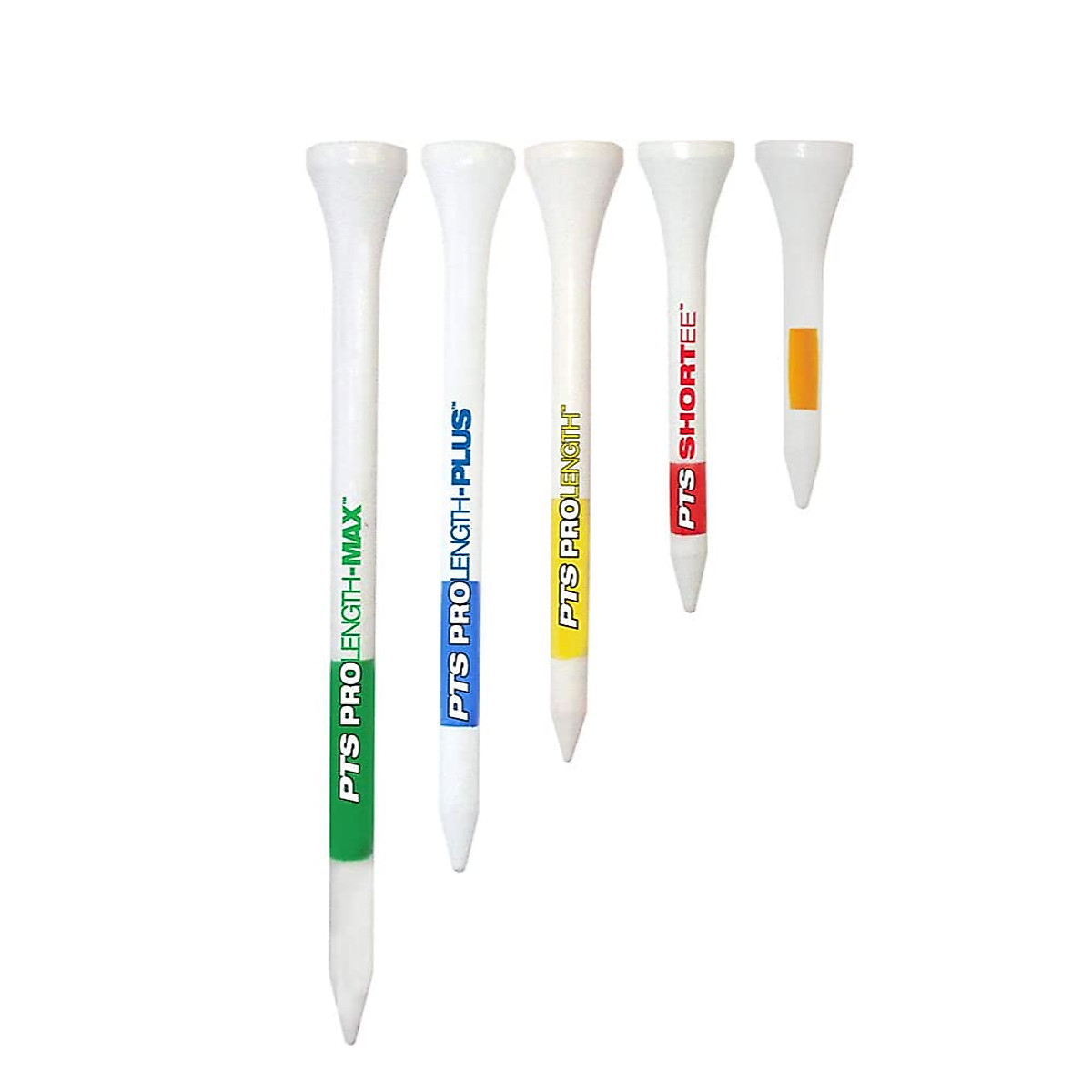 Pride Professional Tee System, 2-1/8 Inch Shortee Golf Tees - 120 Count Bag (Red on White)