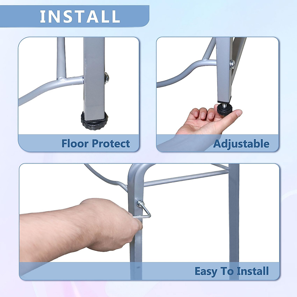 MONKEMON 4 Tier 5 Gallon Water Bottle Holder (Silver) - 4 Bottle Capacity, Carbon Steel, Spill-Resistant Design, Kitchen, Office, Garage, Shop, Homes, Schools, Gyms, Factories