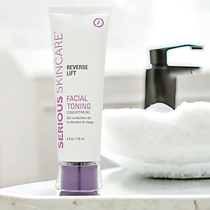 Serious Skincare Reverse Lift Collagen Based Conductive Activator Gel for Facial Toning - Compatible with All Microcurrent & RF Frequency Tools, NuFace - Skin Hydrating Formula - Glides Easily - 4 oz