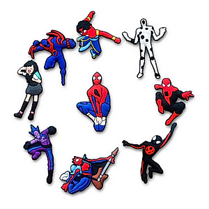 Zanerolan 25 40PCS Superhero Shoe Decoration Charms for Clog, Cartoon Hero Charms Accessories (25)