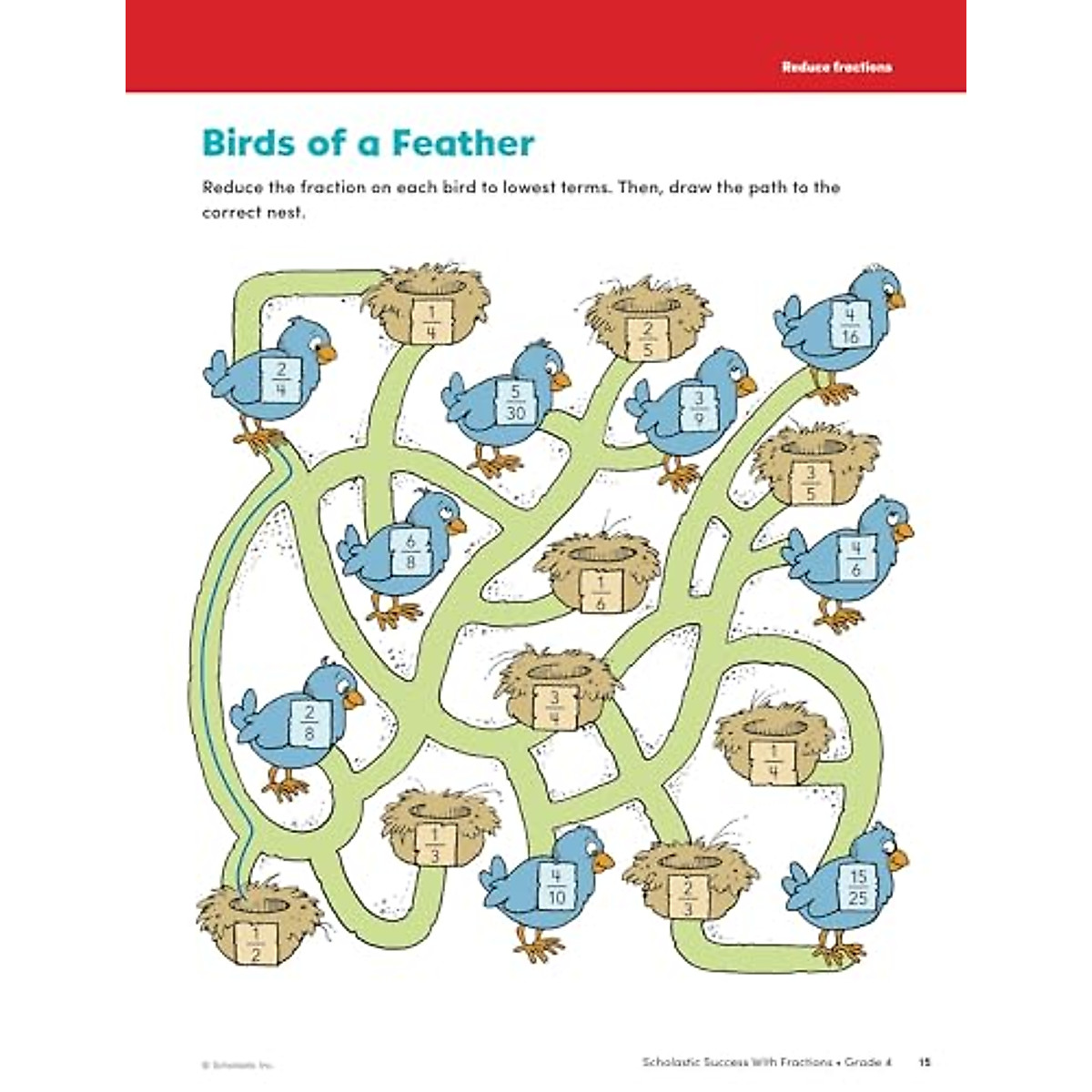 Scholastic Success with Fractions Grade 4 Workbook