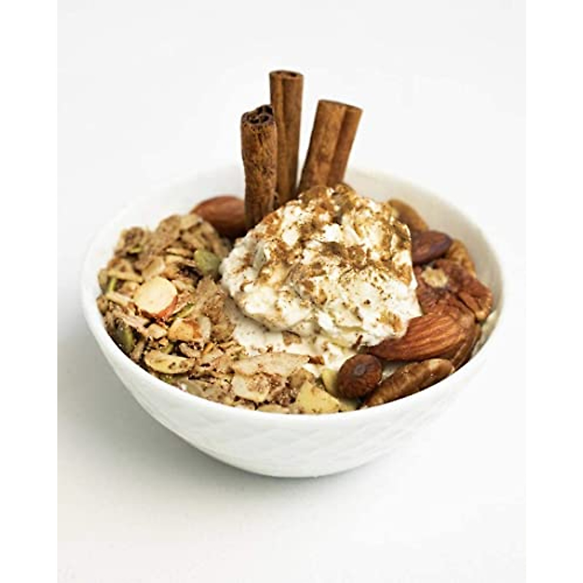 Livlo Keto Nut Granola Cereal - Grain Free & Gluten Free - 1g Net Carbs - Keto Friendly Low Carb Healthy Snack - Paleo & Diabetic Friendly Food - Cinnamon Almond Pecan, 11oz