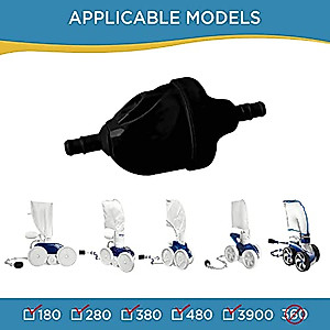 MAKHOON Pool Cleaner Complete Backup Valve Kit G62 Replacement for Zodiac Polaris 280 380 3900 Sport, 280 Black Max F5B, TR35P Pool Cleaners (Black)