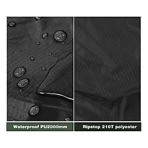 REDCAMP Hammock Rain Fly Camping Tarp Waterproof, 10x10ft Lightweight Backpacking Rain Tarp Shelter for Hiking Outdoor, Black