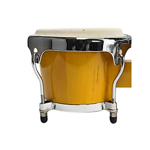 Zenison - BONGO DRUMS 8+9" SET, NATURAL WOOD Dual Bongos WORLD LATIN Percussion