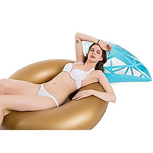 Jasonwell Inflatable Diamond Ring Pool Float - Engagement Ring Bachelorette Party Float Stagette Decorations Swimming Tube Floaty Outdoor Water Lounge Floats for Adults