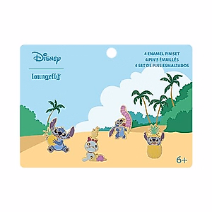 Loungefly Disney: Stitch Pineapple 4-Piece Pin Set, Amazon Exclusive