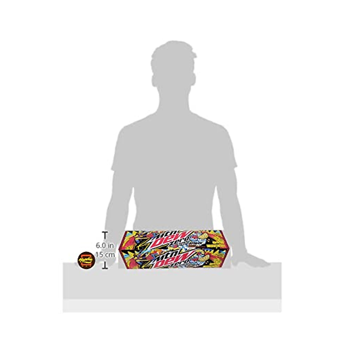 Pepsi Co Mountain Dew Spark, the Dew with a blast of Raspberry Lemonade by Munchie Box (Pack of ( 12 ) Cans 12 oz Spark Zero)