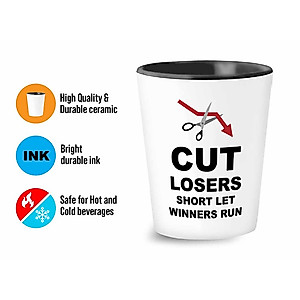 Bubble Hugs Trader Shot Glass 1.5oz - Cut Losers Short - Stock Market Day Trading Stonks Broker Investment Investor Financial Adviser Dealer Dividends