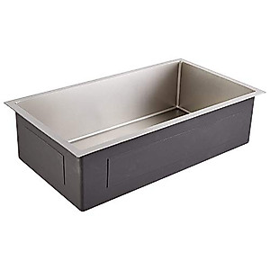 Signature Hardware 944641-32 Atlas 32" Undermount Single Basin Stainless Steel Kitchen Sink with Sound Dampening