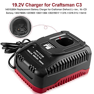 19.2V Quick Charger (Dual-Chemistry) for Craftsman Tools 19.2-Volt C3 XCP Lithium-Ion & Ni-Cad Diehard Battery Charger