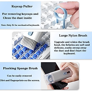 7-in-1 Cleaner Kit for Airpods Headphones,Keyboard Earbuds Case & Computer, Deep Cleaning Tools with Screen Cleaner for Airpods 1/2/3/ Pro, Earphones,Laptop and Camera