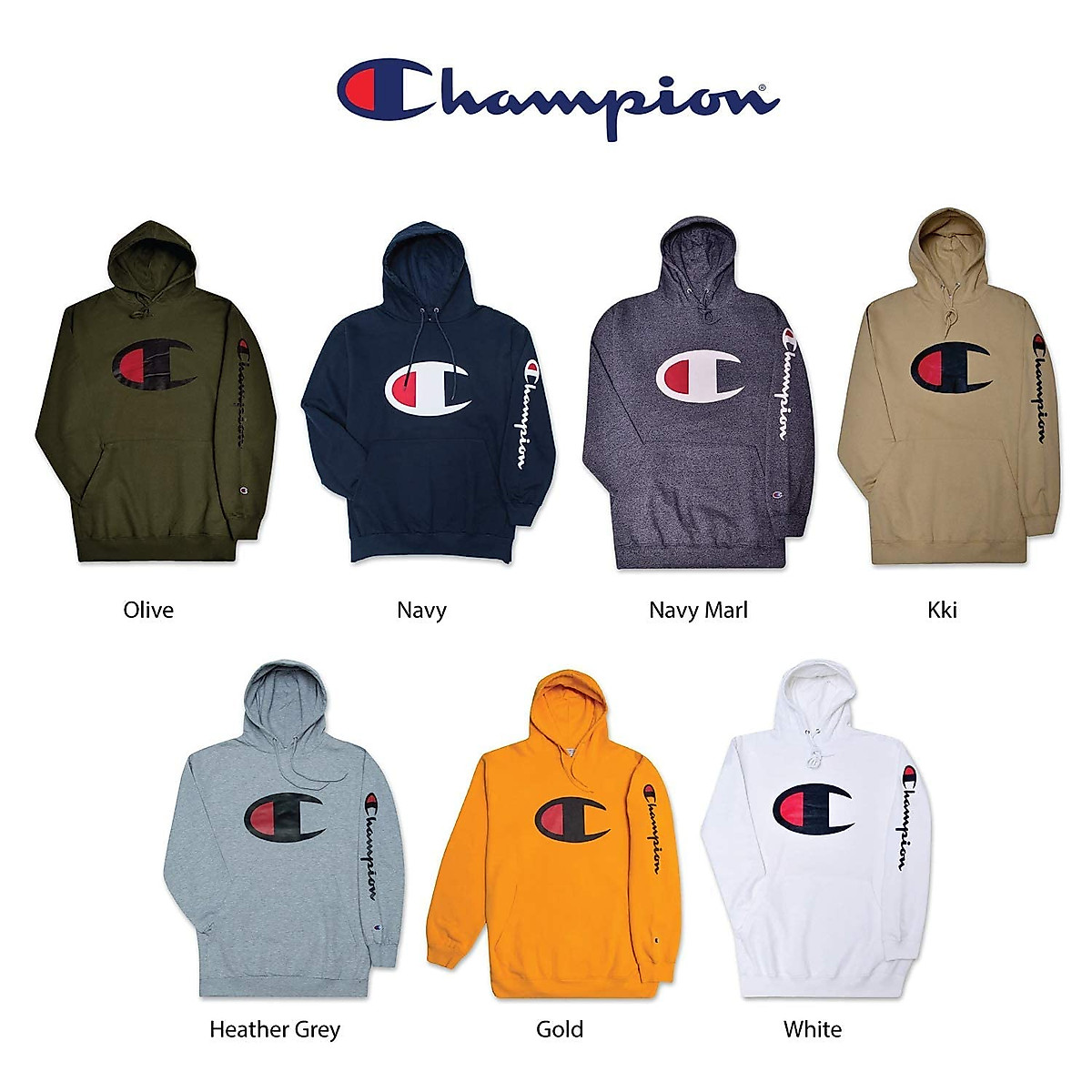Champion Hoodie for Men Big And Tall Mens Oversized Pullover Fleece Sweatshirt Blush