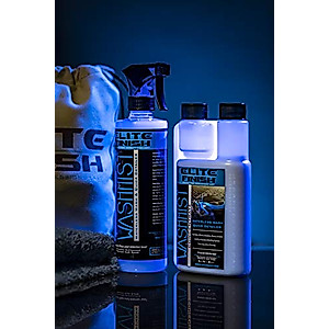 WashMist Waterless Car Wash Kit - Evolutionary Hydrophobic Polymer Technology - Eco-Friendly - Fast Easy to use; Clean Shine, virtually Anywhere, Anytime!