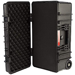 Monoprice Weatherproof Hard Case - Internal (20.51 x 10.94 x 7.48in) With Customizable Foam, Shockproof, Ultraviolet And Impact Resistant Material