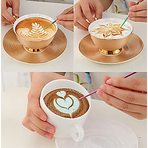 Beminh Milk Frothing Pitcher Stainless Steel,Coffee Mugs Milk Steaming Frother for Espresso Machines,Milk Frothers & Latte Art, Cappuccino Maker (Rosegold, 20oz)