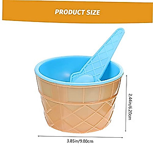 Healeved 20 Sets ice cream cup Ice Cream Sundae cup plastic ice cream dishes treat cups reusable dessert bowls plastic disposable cups Ice Cream Storage Bowls pp one body child