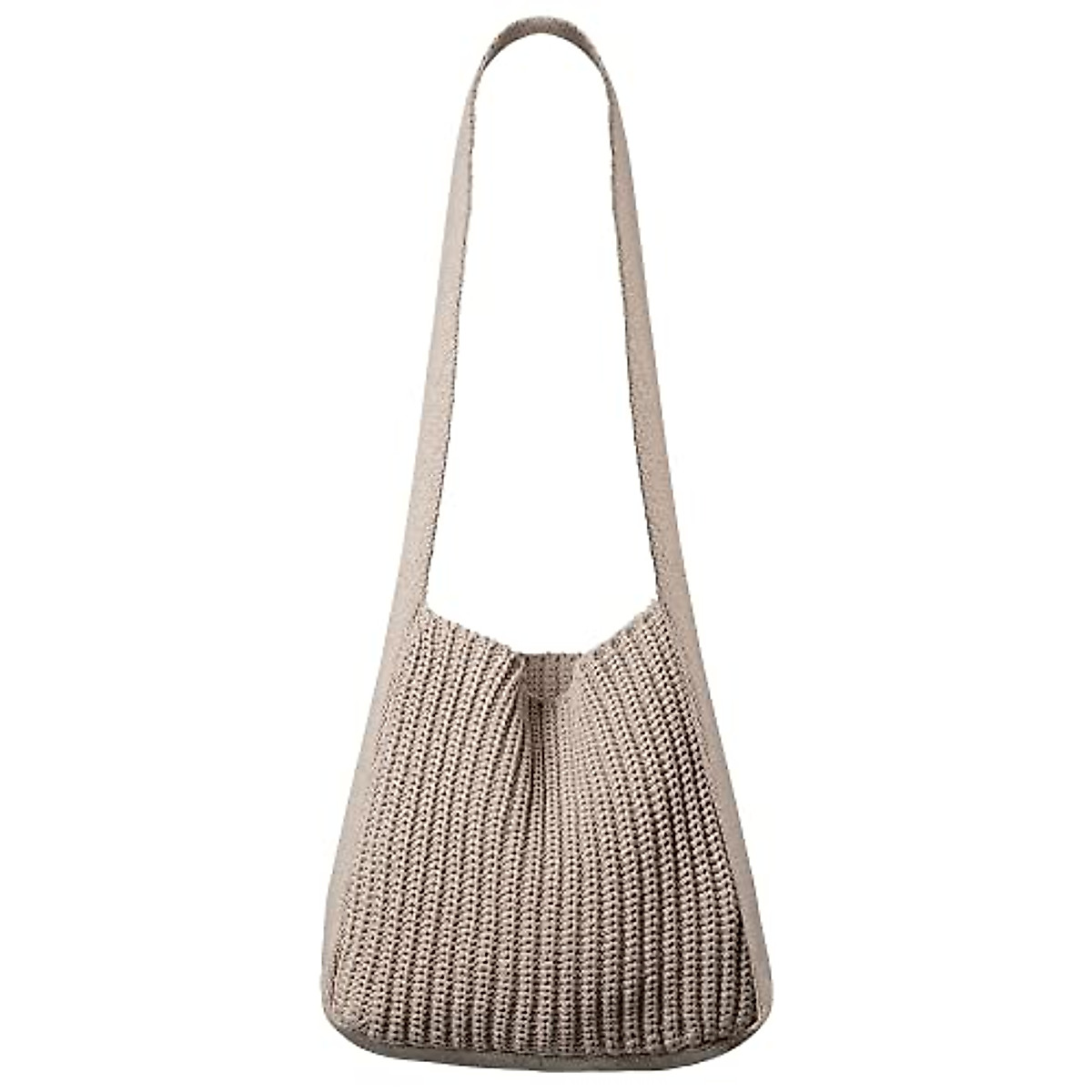 Sweetude Crochet Bags for Women Hand Crocheted Tote Bags Shoulder Knitted Woven Crocheted Tote Bags Large Handmade Aesthetic Cute Bags Shopping Travel School