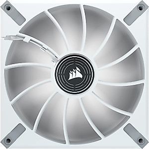 CORSAIR ML140 LED Elite, 140mm Magnetic Levitation White LED Fan with AirGuide, Single Pack - White Frame