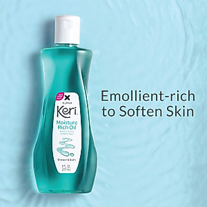 Keri Shower & Bath Moisture Rich Oil, Delicate, 16 Fl Oz