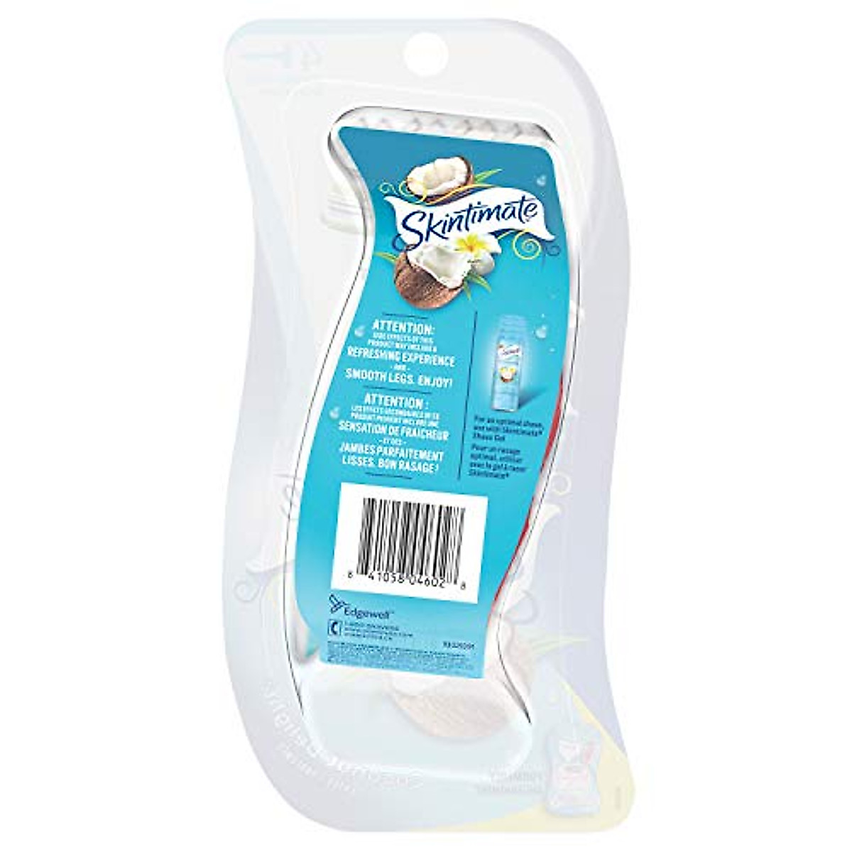 Skintimate Coconut Delight 3 Blade Disposable Razor For Women, 4 Count (Pack of 3)