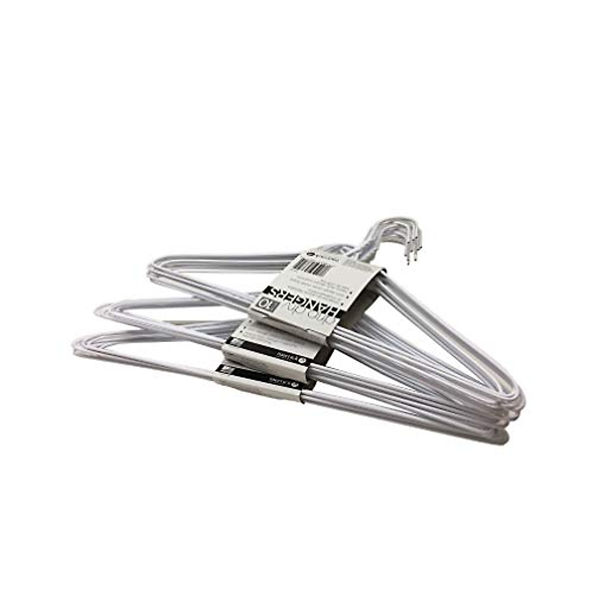 Sweet Online Deal Pack of 30 Wire Hangers Steel Metal Drip Dry Coat Clothes Hangers with Plastic White Color Coating 16" (40.5Cm) Wide - 13 Gauge