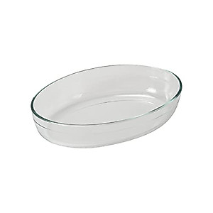 Pyrex CP-8548 Oval Roaster Plate, Heat Resistant Glass, Microwave Safe, Oven Safe, Dishwasher Safe, 6.8 gal (2.2 L)