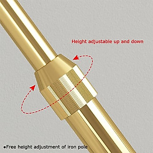 PAKFAN Modern Standing Lamps, Industrial Floor Lamp for Living Rooms Rustic Farmhouse Reading Vertical Lamp Adjustable Metal Heads Indoor Tall Pole Light for Living Room Bedroom Office Home Decor