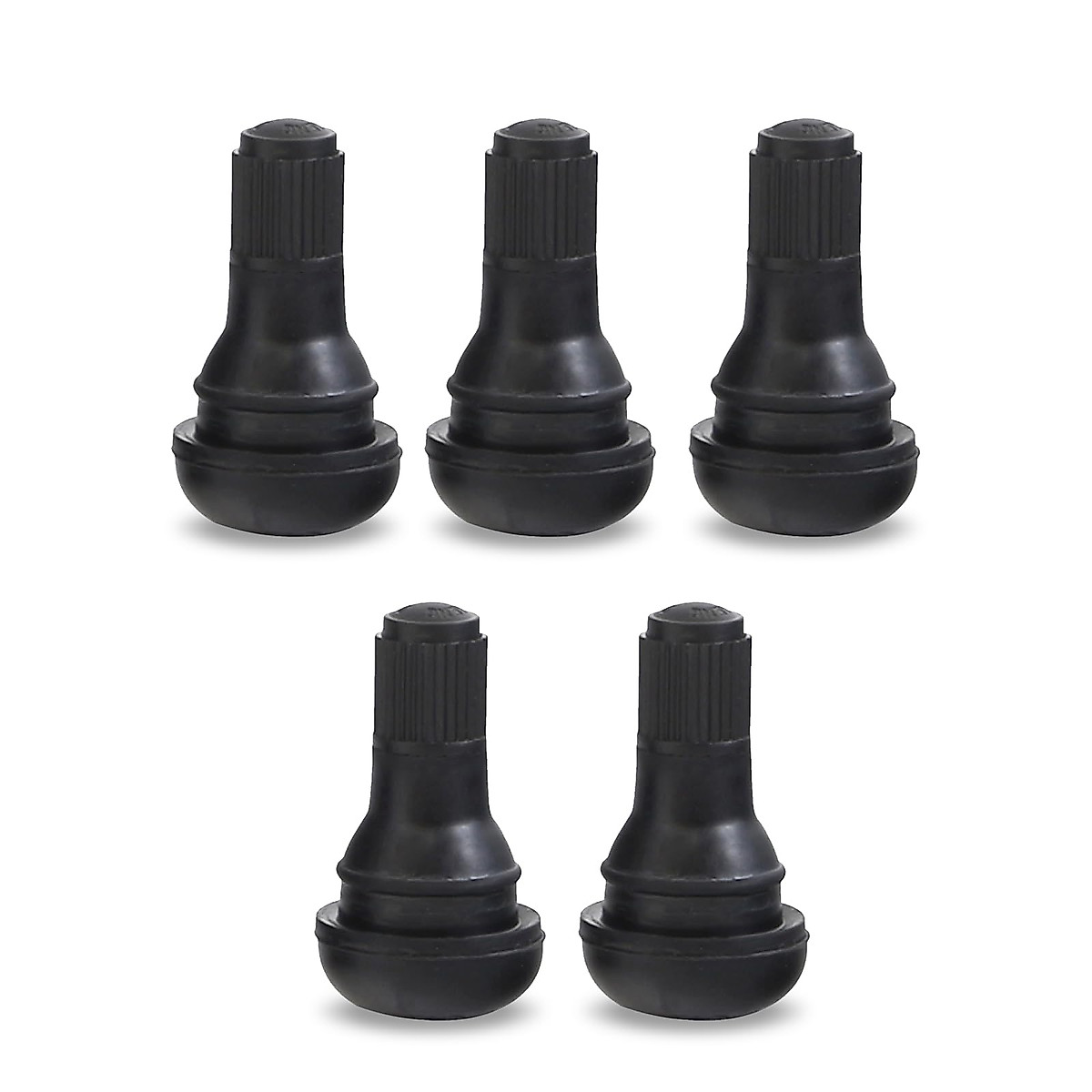 UGSHY 5 PCS Snap-in Tire Valve, TR412 Short Valve Stem, for Tubeless 0.45 Inches Rim Holes on Standard Vehicle Tires (Black)