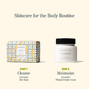 Beekman 1802 Goat Milk Body Soap Bar 3-Piece Set, Lavender - Scented - 3.5 oz - Nourishes, Moisturizes & Hydrates - 100% Vegetable Soap with Lactic Acid - Good for Sensitive Skin - Cruelty Free