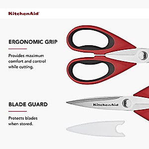 KitchenAid All Purpose Shears with Protective Sheath, 8.72-Inch, Red