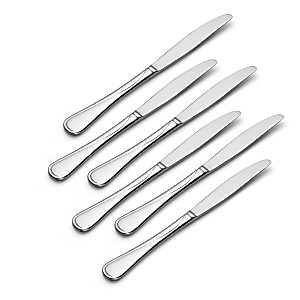 Oneida Flight Stainless Steel 18/10 Dinner Knives (Dinner Knives, Set of 6)