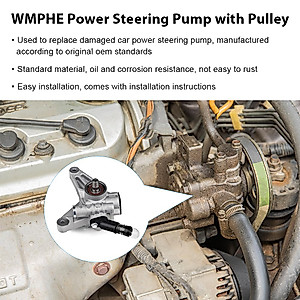 WMPHE Power Steering Pump Compatible with Honda Accord 3.0L V6-2003 2004 2005 2006 2007, Acura MDX 3.0L V6 2003 to 2006, Replacement for OEM 21-5349, 56110-RCA-A01, 56110-RDJ-A01