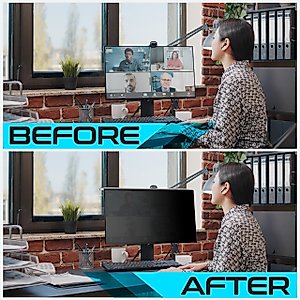 EZ-Pro Screen Protector Privacy Screen Panel for 27 inches (Screen Measured Diagonally) Computer Monitor, Anti Blue Light and Easy Installation, Screen Panel Size 14" Height x24.1 Width