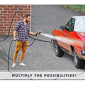 Morvat Heavy Duty Nickel Plated Brass 2 way Y Splitter Garden Hose Hexagonal Connector with Comfortable Grip Shut Off Valves, Adapter for Water Tap, Outlet, & Spigot, Includes 2 Extra Rubber Washers