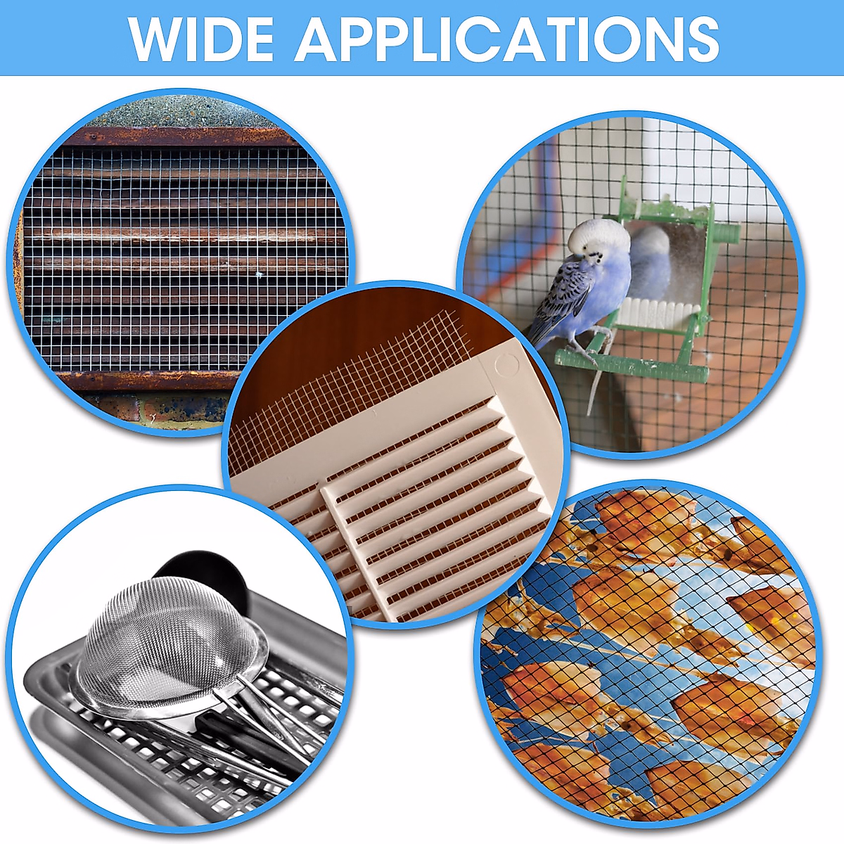 4PACK 20 Gauge Stainless Steel Mesh, with Mesh Size 0.035" x 0.035", Made of 304 Stainless Steel (0.98ft. X 0.68ft.)