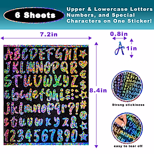 AIERSA Vinyl Letter Stickers for Stanley Cup Waterproof, 6Pcs Cursive Alphabet Name Stickers Tags for Personalized Cup Name Logo,Lettering Water Bottle Stickers for Adult Kids 40 30Oz Cups Accessories