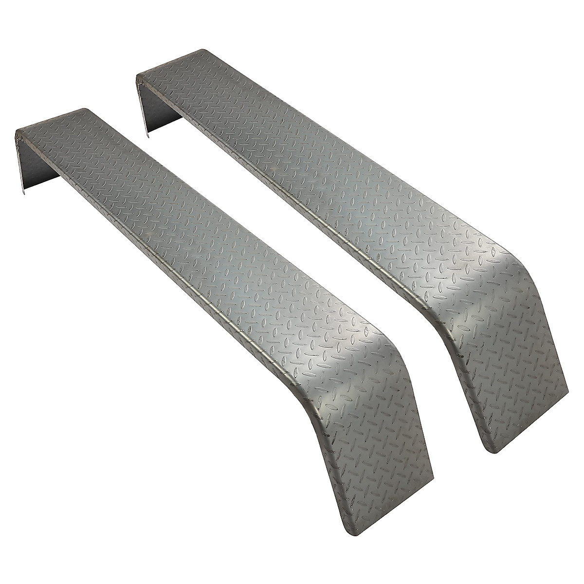 JMTAAT Heavy Duty Unpainted Steel Diamond Fenders Tread Plate Tandem Axle Trailer 10-1/4"x72-7/8"x13" | (2 Fenders)
